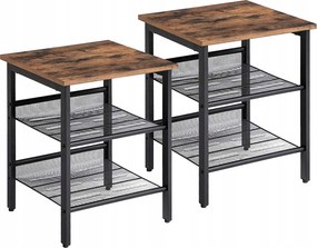 Stolek Songmics čtvercový 40 x 40 x 45 cm Loft Rustikální Industriální