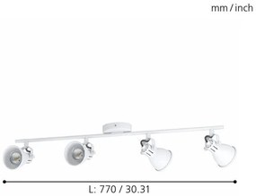 Eglo 98396 - LED Bodové svítidlo SERAS 4xLED/3,3W/230V