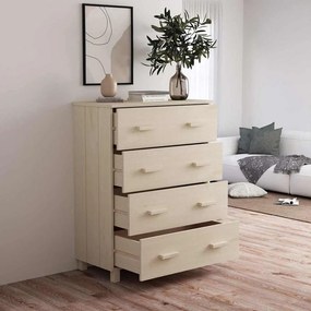 Příborník HAMAR medově hnědý 79x40x103,5 cm masivní borovice 340424