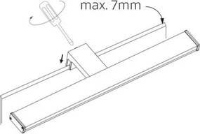 Koupelnové LED svítidlo nad zrcadlo Panlux ARVEN PN12300002 8W IP44 4000K stříbrná