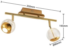 Lucande Kilio LED bodové osvětlení 2 zdroje zlatá