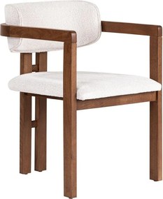 Bílé jídelní křeslo s područkami Toscana – Kalune Design