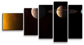 Sablio Obraz - 5-dílný Planety - 100x60 cm