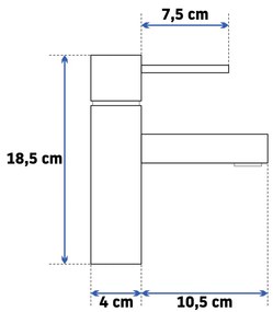 Umyvadlová baterie MAXMAX Rea TESS nízká