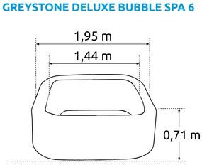Intex | Vířivý bazén Pure Spa Greystone Deluxe Bubble Spa 6 NP + výhodná sada příslušenství | 19900149