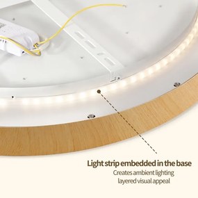 Brilagi-LED Stmívat. svítidlo GLASS POOL DOUBLE LED/60W/230V 50 cm dek. dřeva+DO