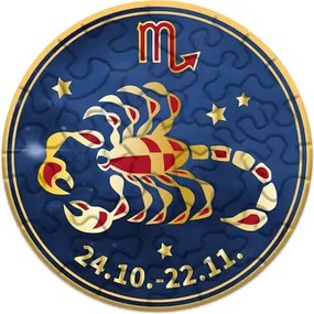 CURIOSI Kulaté puzzle Zvěrokruh: Štír / 33 dílků / Průměr 9 cm