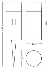PH 17420/30/P7 Hue LED White and Color Ambiance Venkovní sloupkové svítidlo Philips Calla 17420/30/P7 černé, 25 cm, 24V DC - PHILIPS HUE (915005630301)