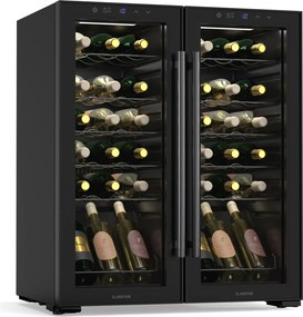 Klarstein Vinotéka Shiraz, 2 chladicí zóny, LED osvětlení, dotykové ovládání, volně stojící