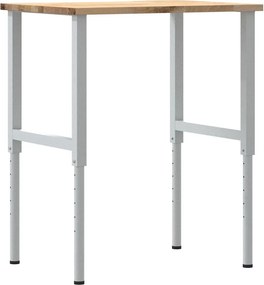 Pracovní stůl 80 x 60 x (71,5–98) cm masivní dubové dřevo 3309716