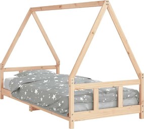 vidaXL Dětská postel 90 x 200 cm masivní borové dřevo [834453] Barva: Černá