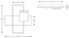 Zuma Line MX4463-3-3YYCGT - LED Stropní svítidlo SALO LED/46W/230V zlatá