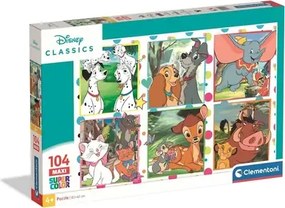 CLEMENTONI Puzzle Disney MAXI / 104 dílků / od 4 let