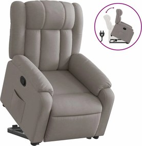 Zvedací polohovací křeslo taupe textil 3205324