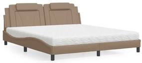 Postel Viana s matrací cappuccino 180 x 200 cm umělá kůže 3208814
