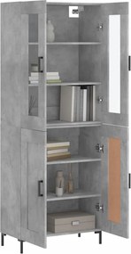 Skříň highboard betonově šedá 69,5x34x180 cm kompozitní dřevo 3198341