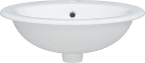 vidaXL Umyvadlo do koupelny bílé 52 x 46 x 20 cm oválné keramika [153714]