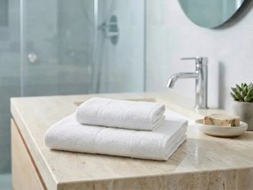 Sada ručníků CARRARA 1ks 60x100 cm a 1ks 40x55 cm 100% bavlna, bílá