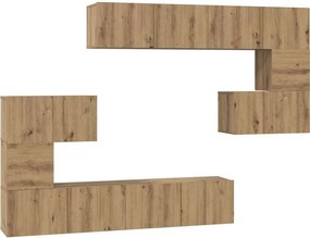 Sestava TV skříněk 8 ks Artisanový dub Kompozitní dřevo 3393218