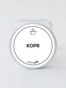 Samolepka na kořenky KOPR bílá 5 cm tučné písmo