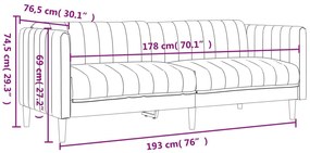 vidaXL Pohovka 3místná tmavě zelená textil