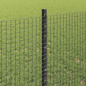 Svařovaná drátěná plotovina s tyčkami 100 x 0,8 m Šedá Síťovina 3336659