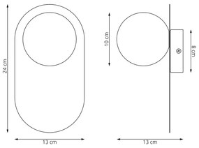 Nástěnné svítidlo VIVA 1xG9/8W/230V šedá