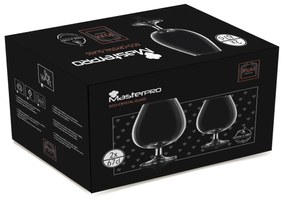 2-dílná sada sklenic na brandy Masterpro Barware / 670 ml / transparentní