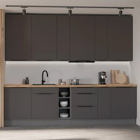 ARIA pi | dolní skříňka 80 D 3S zásuvková | 80 cm | PREMIUM BOX | antracit/šedá grafit