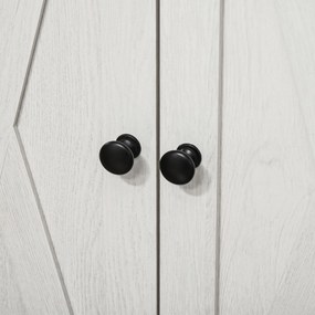 HOMCOM Skříňka do obývacího pokoje - úložný kabinet s dvojitými dveřmi, zásuvkou a nastavitelnou policí pro kuchyň nebo ložnici 60x30x87,4 cm Bílá