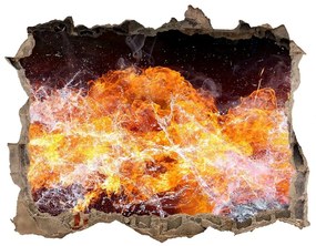 Wallmuralia Díra 3D fototapeta nálepka Oheň voda 95x64 cm