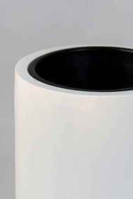 Kulatý květináč ESTRA, výška 60 cm, bílý mat