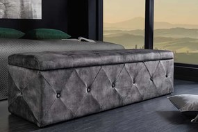 Designová lavice Spectacular 140 cm antik šedá