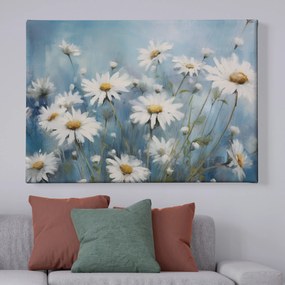 Obraz na plátně - Sedmikrásky na louce FeelHappy.cz Velikost obrazu: 180 x 120 cm