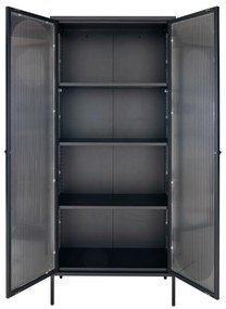 House Nordic Prosklená černá vitrína ADELAIDE 180cm 3001200