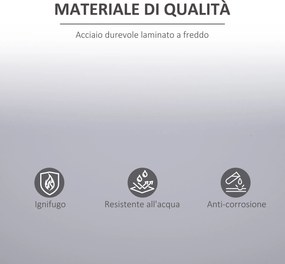 Vinsetto Mobilní skříň s nastavitelnou policí a bezpečnostním zámkem pro domácí kancelář, garáž, ocel 80x40x92,5 cm šedá
