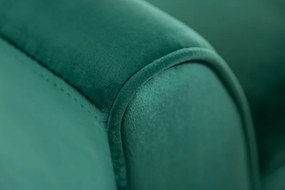 Noble Home Smaragdově zelená sametová lavice Scarlett