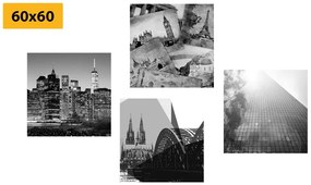 Set obrazů města v zajímavém provedení