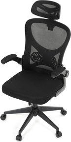 Ergonomická kancelářská židle ALEXANDRE - černá síťovina