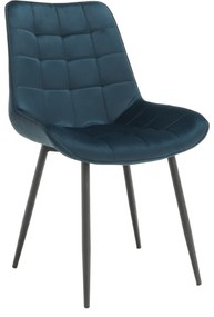 Tempo Kondela Jídelní židle SARIN, modrá/černý kov