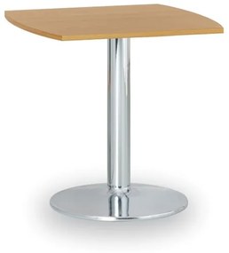 Konferenční stolek ZEUS II, 660x660 mm, chromovaná podnož, deska buk