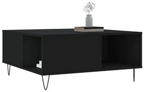Konferenční stolek černý 80 x 80 x 36,5 cm kompozitní dřevo - Default Title