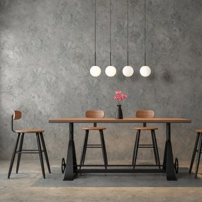 TK Lighting Černý závěsný lustr Martin pro žárovku 4x G9 TK4503