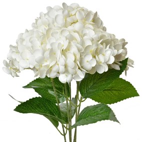 Bílá umělá květina hortenzie Hydrangea - 23*23*45 cm