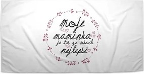 Sablio Ručník Moje maminka je ta ze všech nejlepší - 70x140 cm