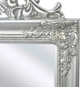 Volně stojící zrcadlo barokní styl 160 x 40 cm stříbrné 243693