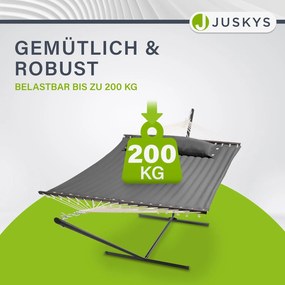 Juskys Houpací síť Cata se stojanem Barva: světle šedá