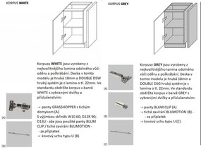 EXTOM Dolní skříňka QUANTUM D11 90 Korpus:: DUB ARTISAN, Dvířka:: vanilia
