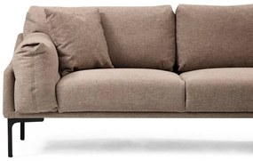 Designová rohová sedačka Pallavi 255 cm hnědá - pravá