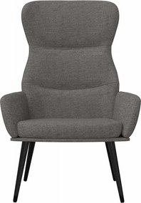 Relaxační křeslo se stoličkou světle šedé textil 3097429